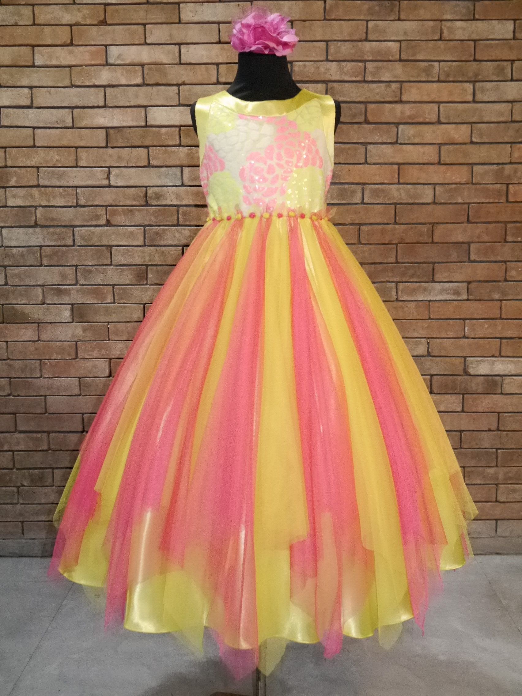 Zoey Yellow/fuchsia • Iha Dresses